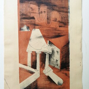 Vintage Abstract Screen Print by Barbara Lekberg - Etsy