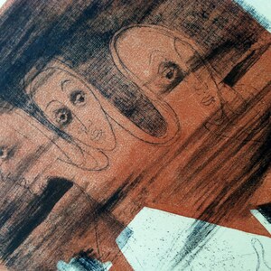 Vintage Abstract Screen Print by Barbara Lekberg - Etsy