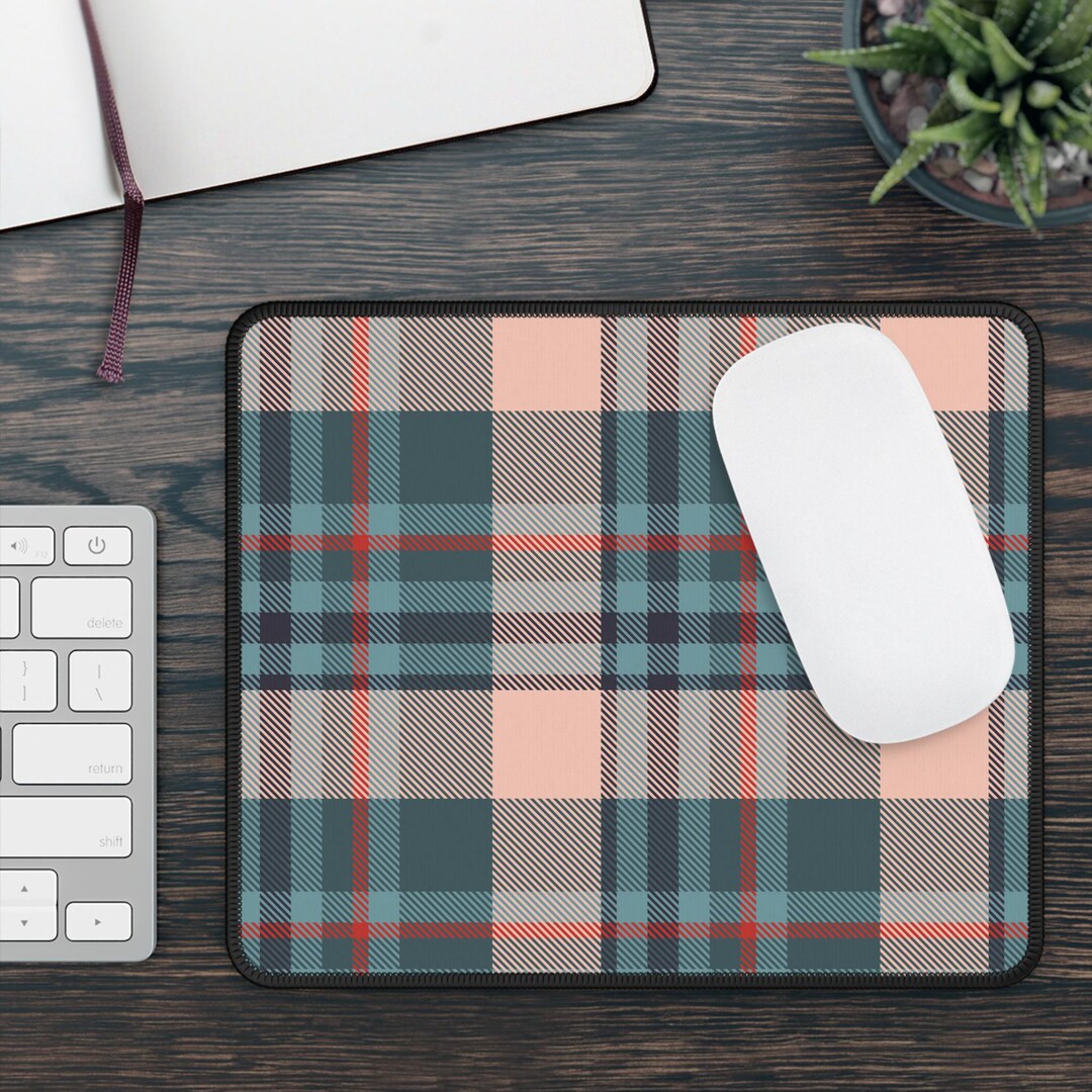 Plaid Gaming Mouse Pad - Cute and Colorful Gift for Gamers, Girly ...