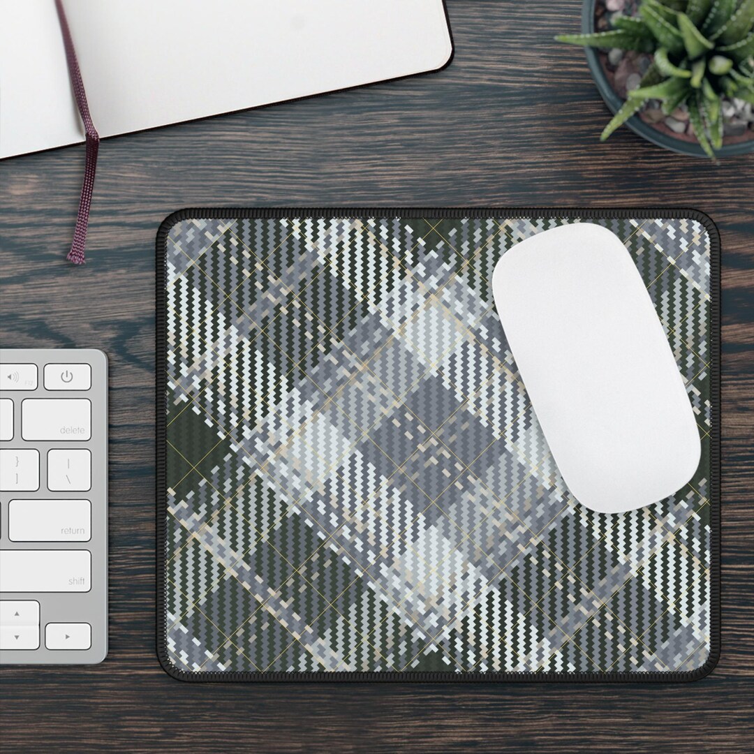 Plaid Gaming Mouse Pad, Cute Everyday Office Desk Decor, Unique Mouse ...