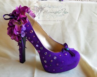 Purple Platform Pumps - Etsy