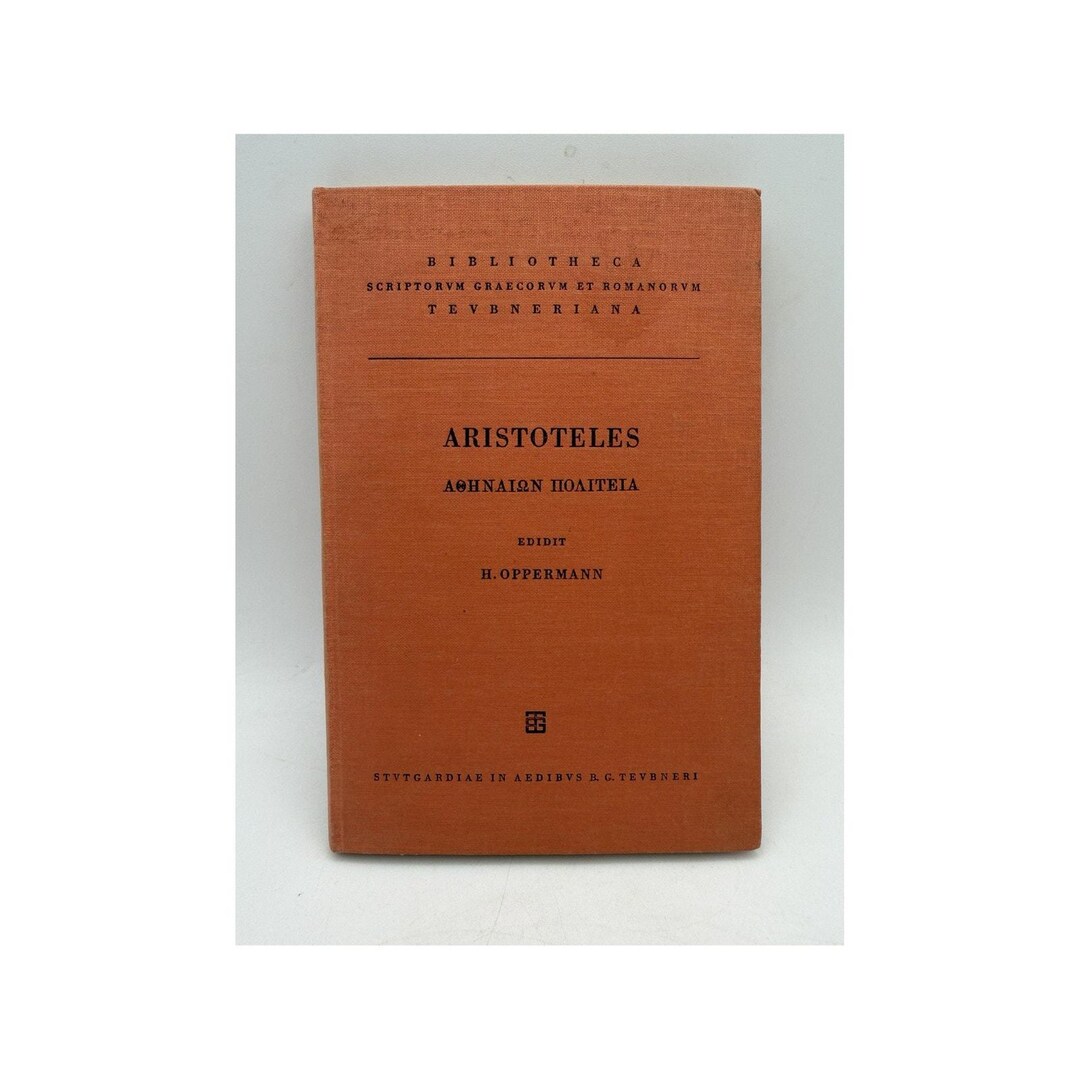 Aristoteles Aristotle Greek Text 1961 Teubner Hardcover Hans Oppermann ...