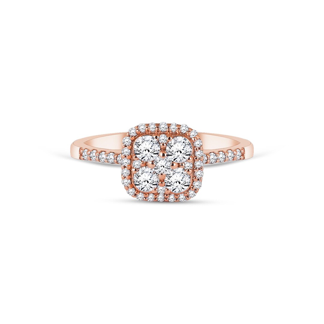 14k Gold Coronet Diamond Ring, Diamond Ring, Diamond Wedding Band ...