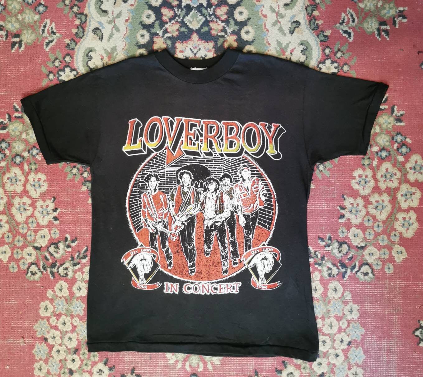 VTG 1980s RARE Loverboy Bootleg Tour T-Shirt Get Lucky Tour | Etsy