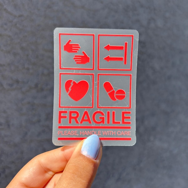 Buy Handle With Care Sticker Online In India - Etsy India