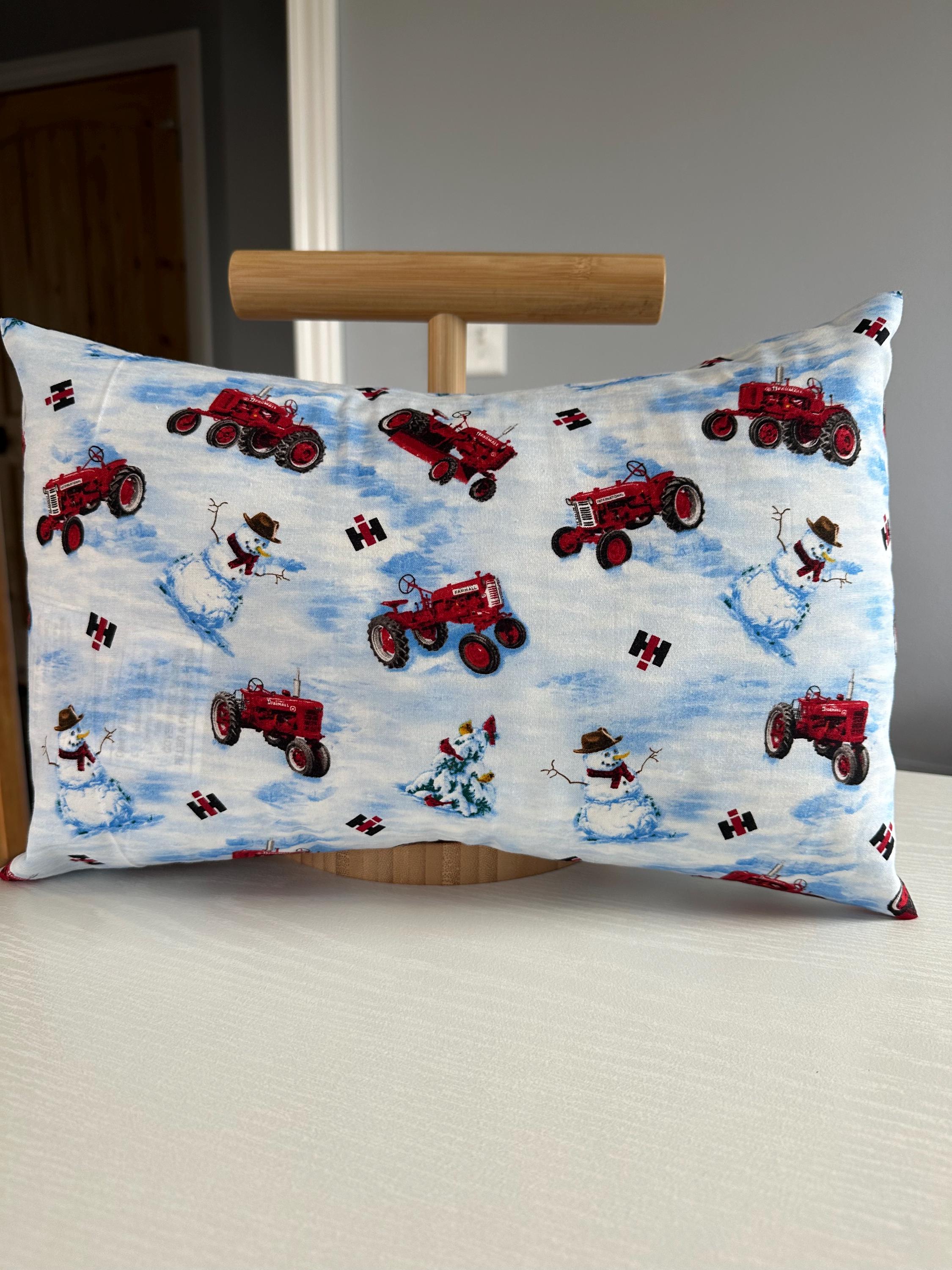 Farmall Tractor Pillow With Removable Washable Cotton Cover, 12" X 16 ...