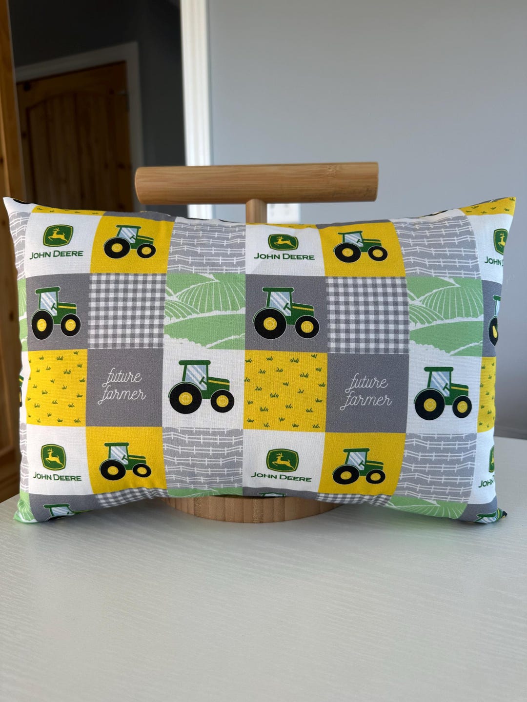 John Deere Tractor Pillow With Removable Cotton Cover, 12"x16". - Etsy