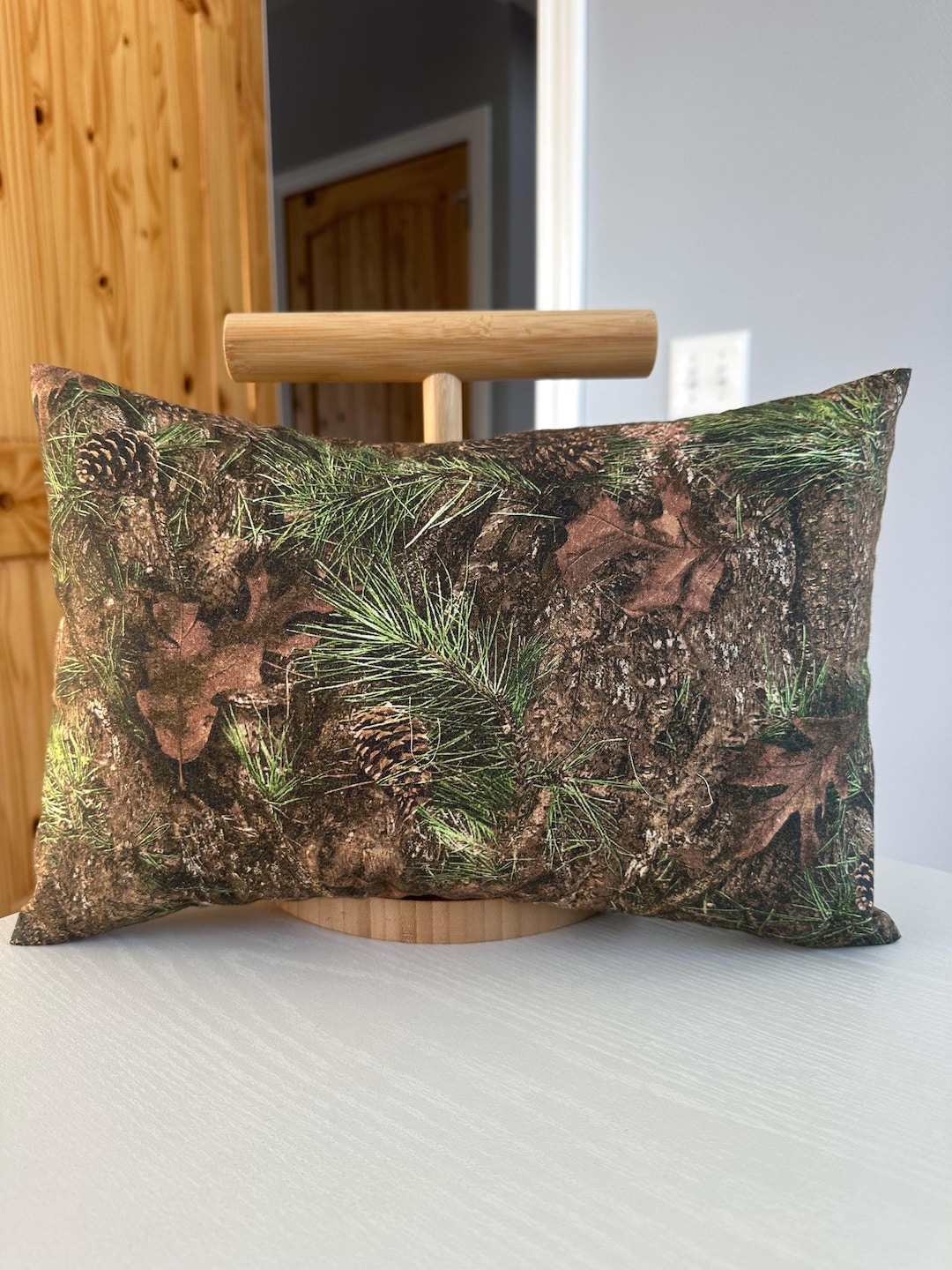 Mixed Pine Camo Pillow With Removable and Washable Cotton Cover, 12" X ...