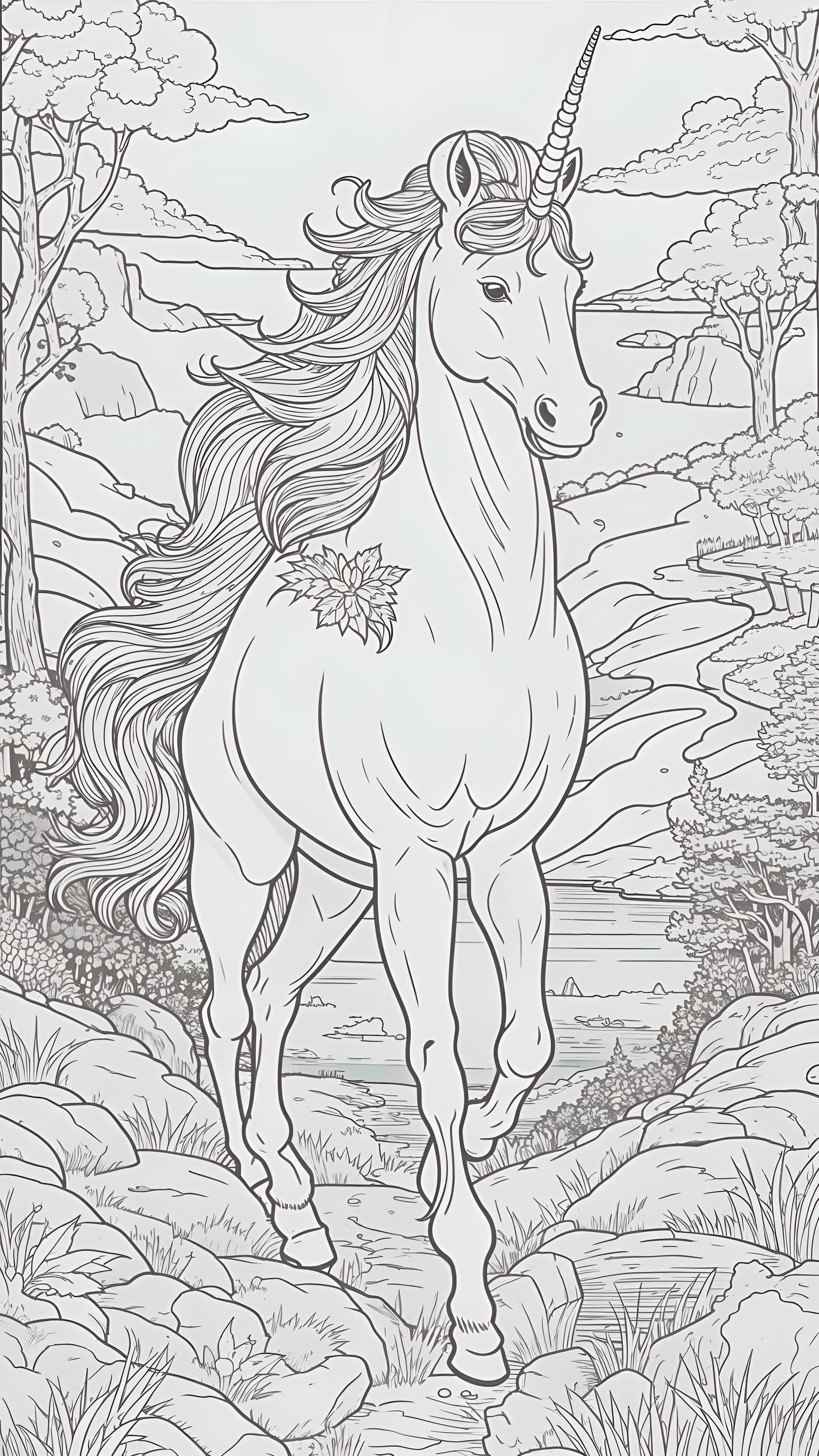Fantasy Character Unicorn Coloring Pages Develop Your Child's ...