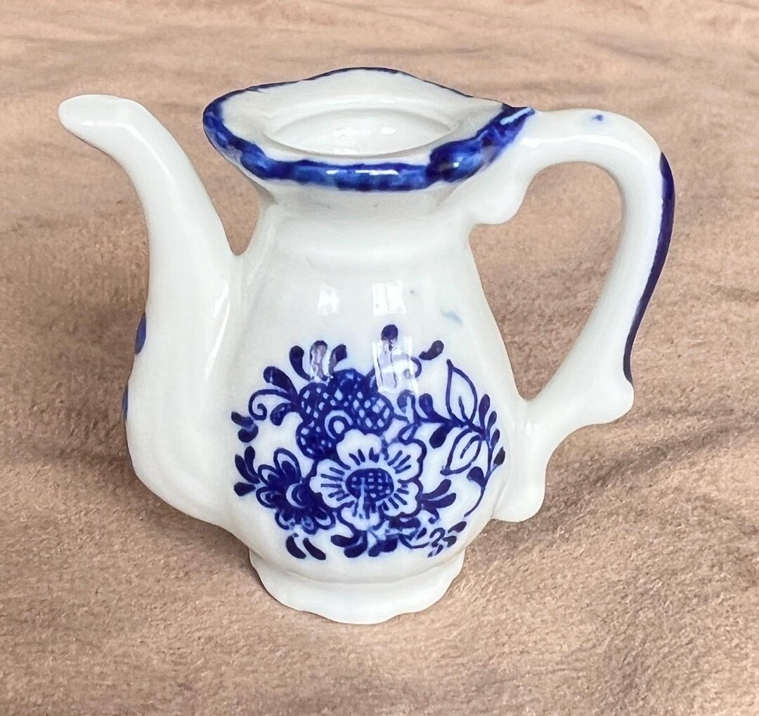 Mini Delft Teapot - Etsy