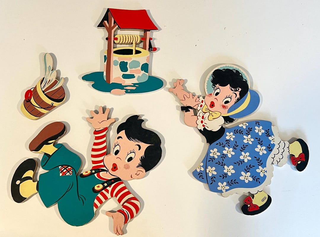 1950s Dolly Toy Co. Jack and Jill Wall Hanging - Etsy