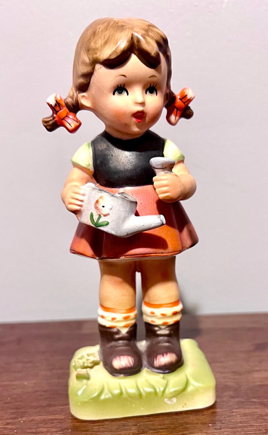 Erich Stauffer Girl With Watering Can - Etsy