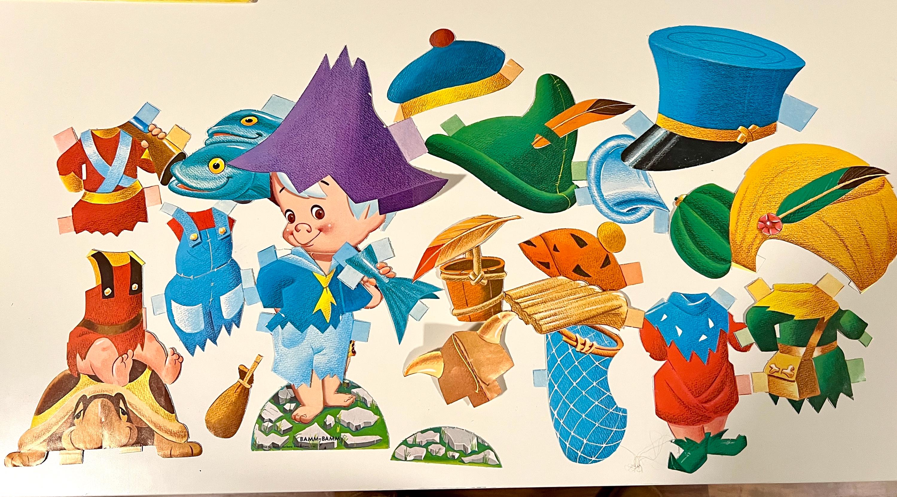 1966 Pebbles and Bam Bam Paper Dolls - Etsy