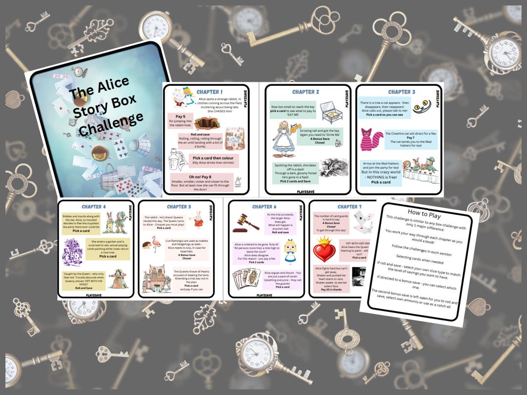 Any Budget A5 Alice Story Box Saving Challenge - Etsy