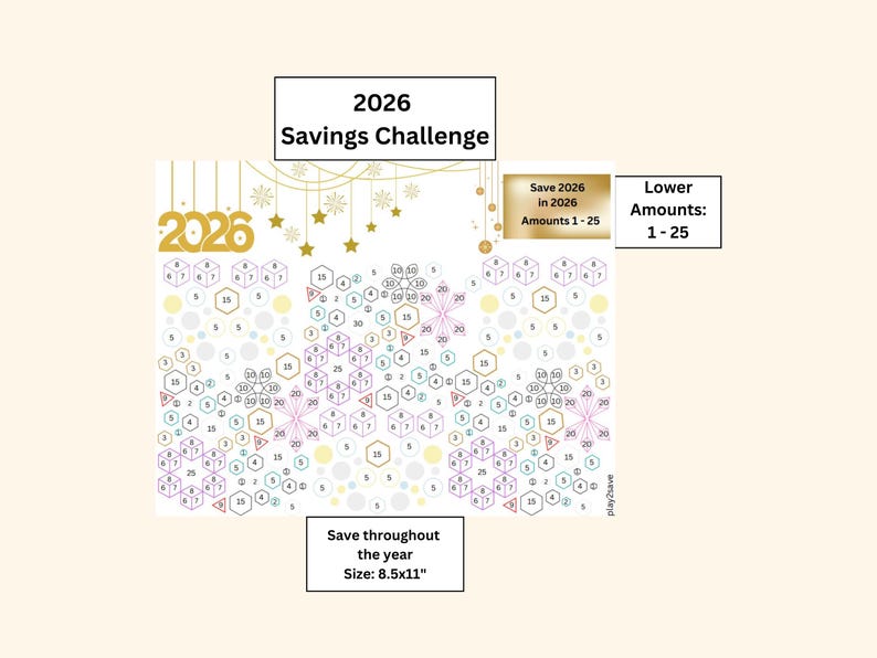 Full Page A4 Save 2026 In 2026 Saving Challenge Etsy