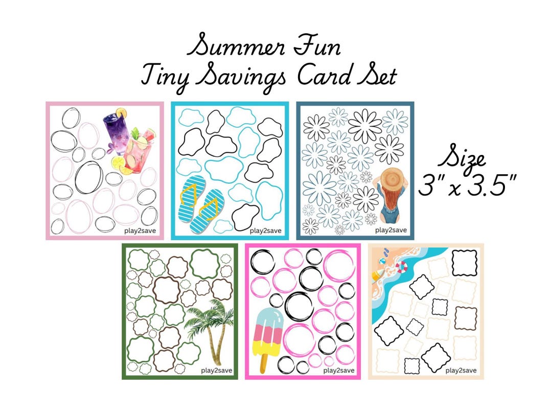 Low Budget Tiny / Micro Saving Challenge Set of 6 - Etsy