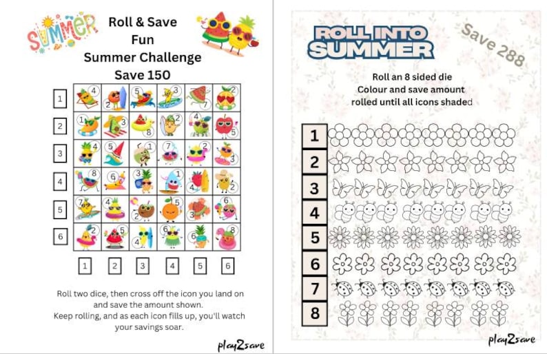 Downloadable Summer Saving Challenge Book for Lower Budgets - Etsy