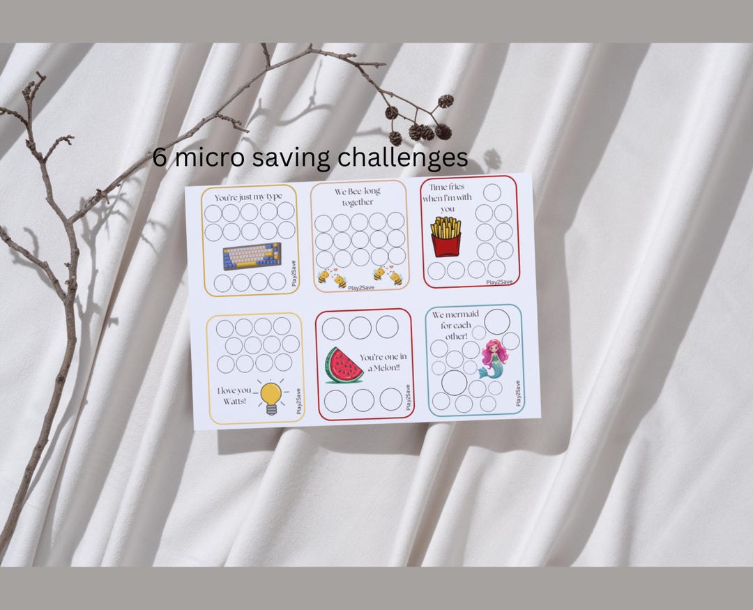 Set of 6 Micro / Tiny Saving Challenges - Etsy