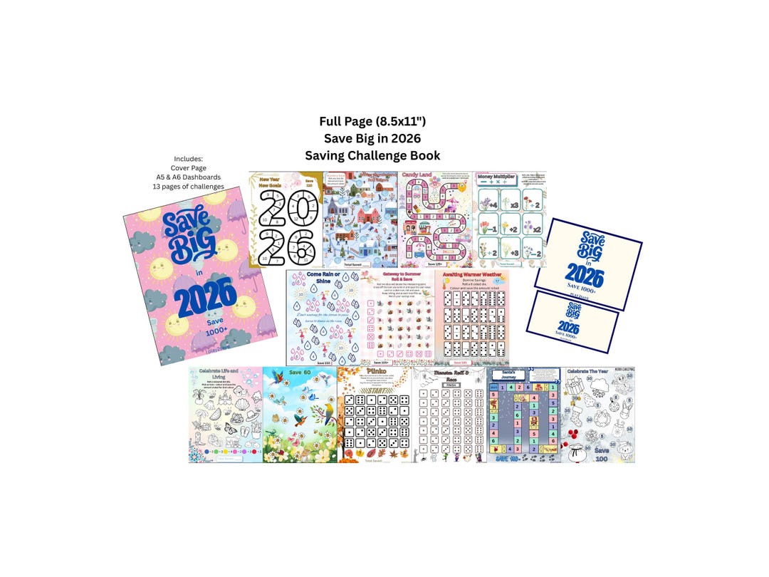 Save Big in 2026 Printable Saving Challenge Book - Etsy