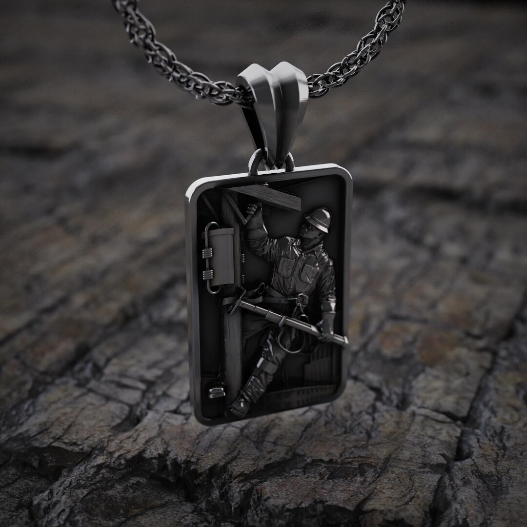 Sterling Silver Lineman Necklace, Power Pole Worker Pendant, Gift for ...
