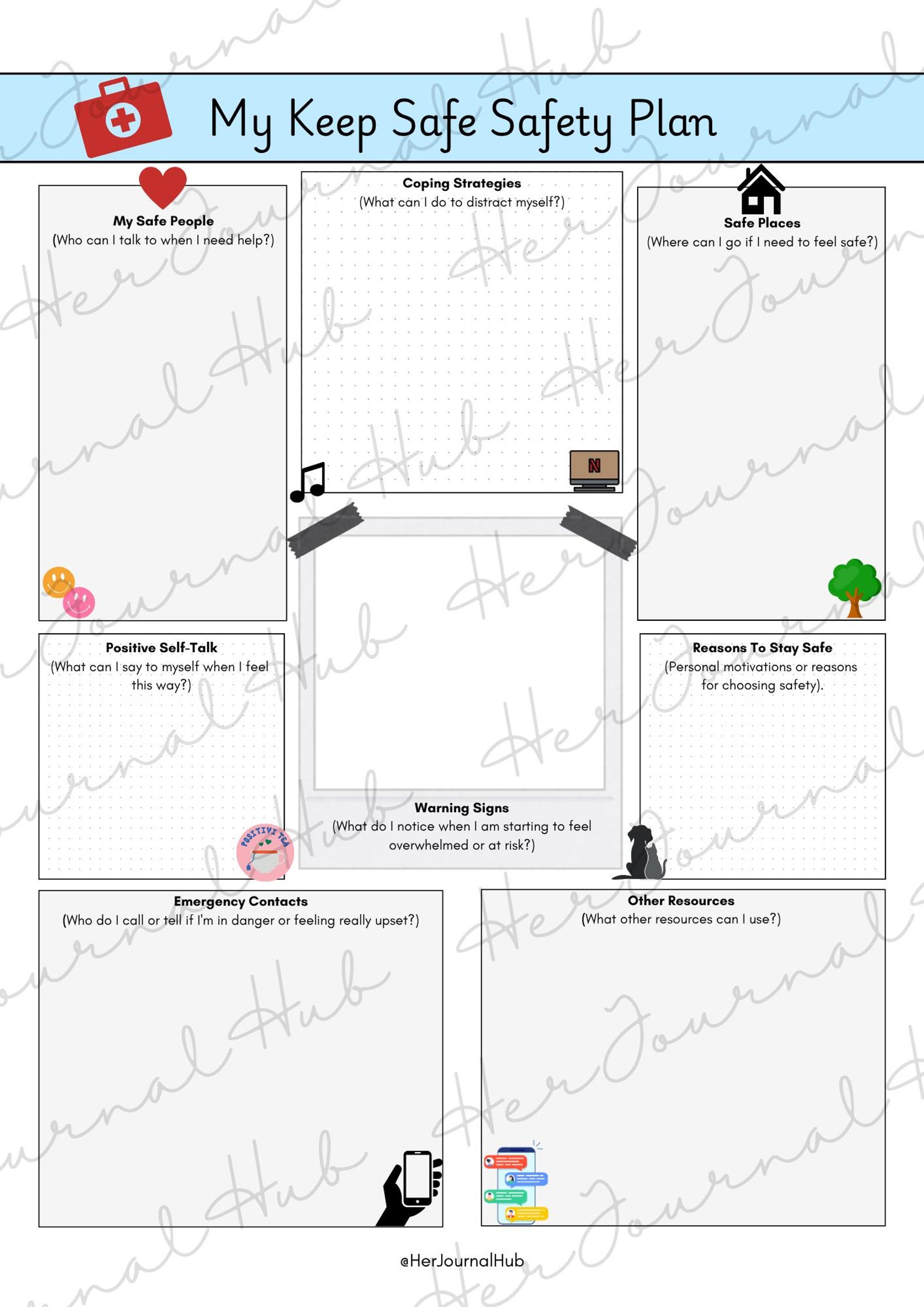 DIGITAL DOWNLOAD | PDF | Printable Keep Safe Safety Plan for Children ...