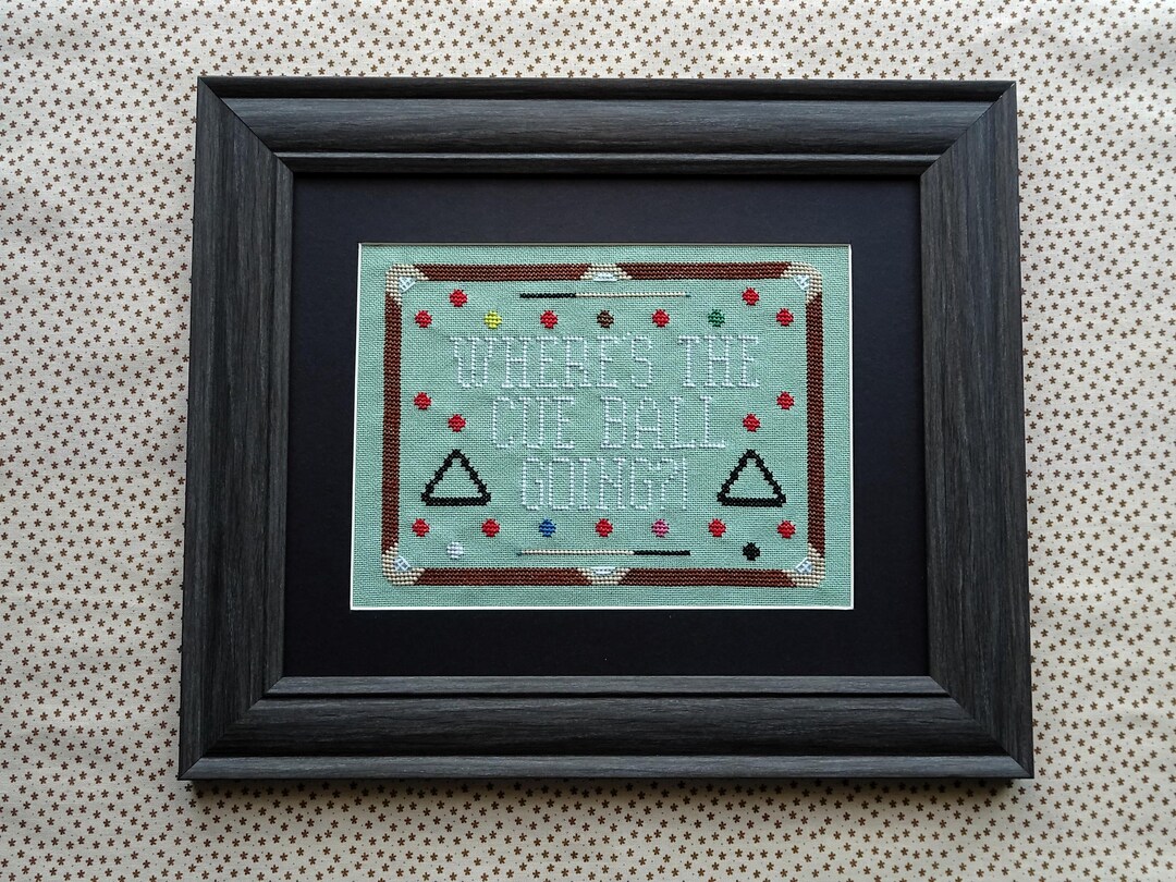 Snooker Cross Stitch Pattern: 'where's the Cue Ball Going?!' (PDF ...