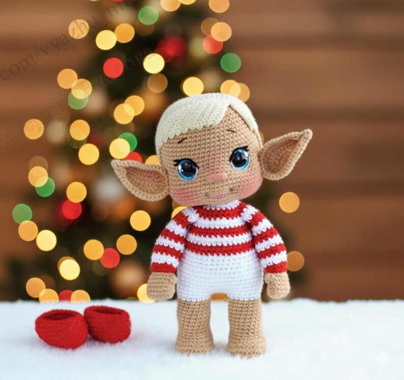 Crochet Christmas Elf Amigurumi Pattern, Removable Hat & Boots (PDF) - Etsy