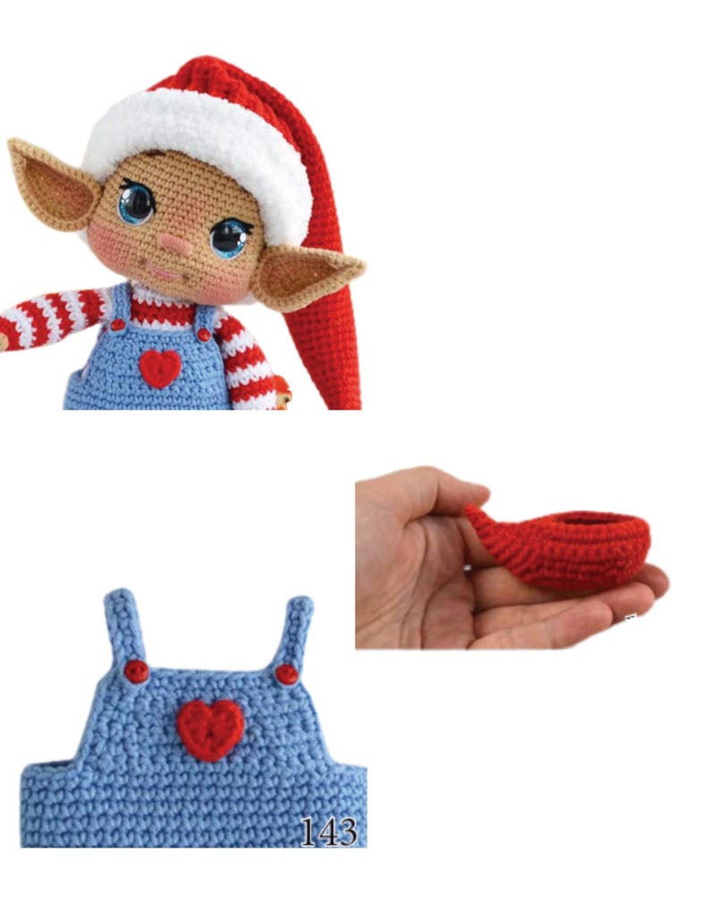 Crochet Christmas Elf Amigurumi Pattern, Removable Hat & Boots (PDF) - Etsy