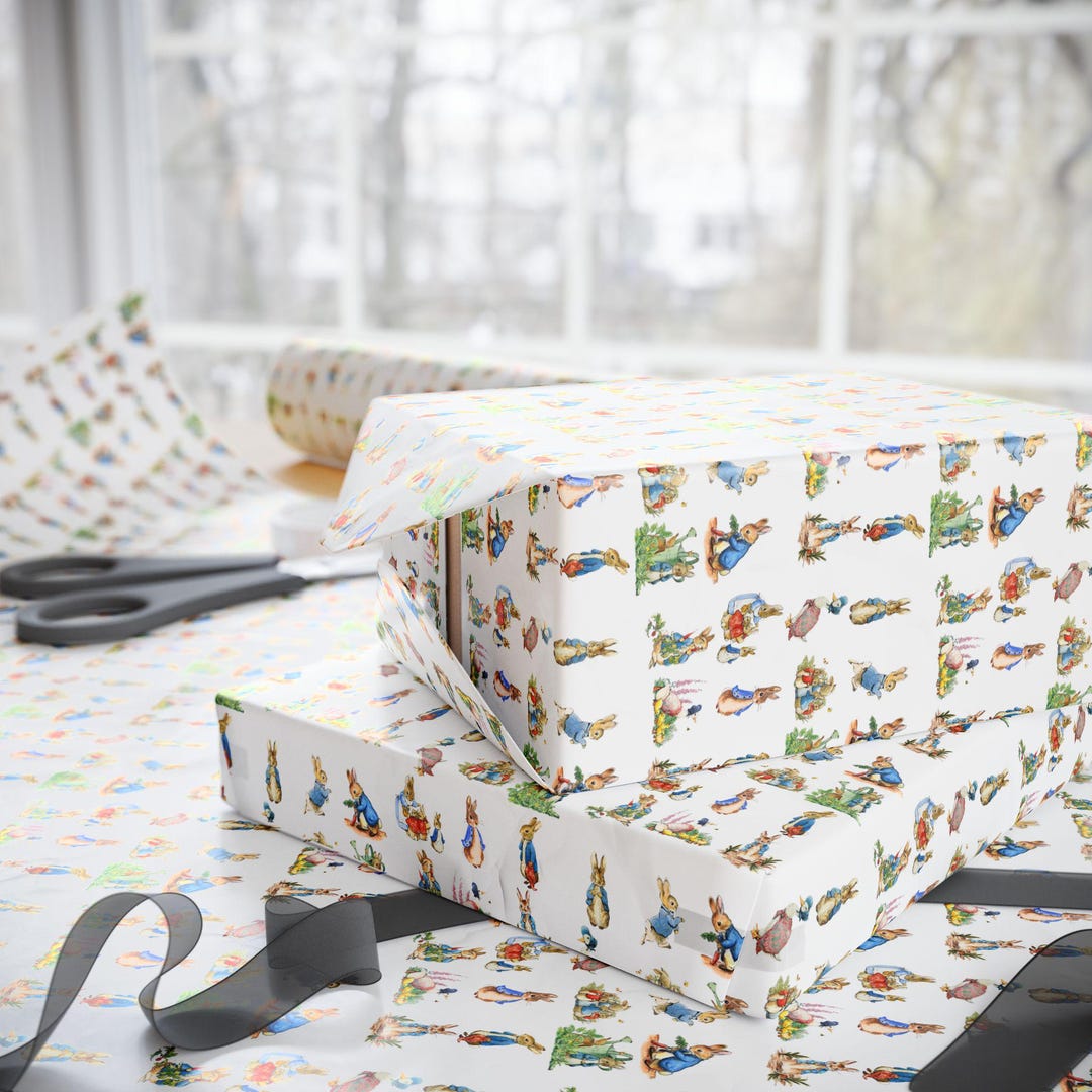 Peter Rabbit Wrapping Papers, Gift Wrap Roll, Birthday Wrapping Paper ...