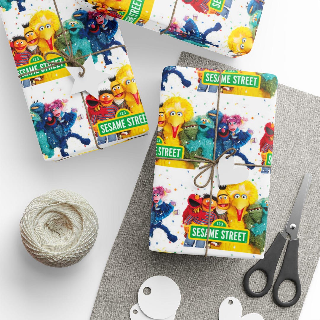 Sesame Street Wrapping Papers, Gift Wrap, Birthday Party Supplies, Kids ...