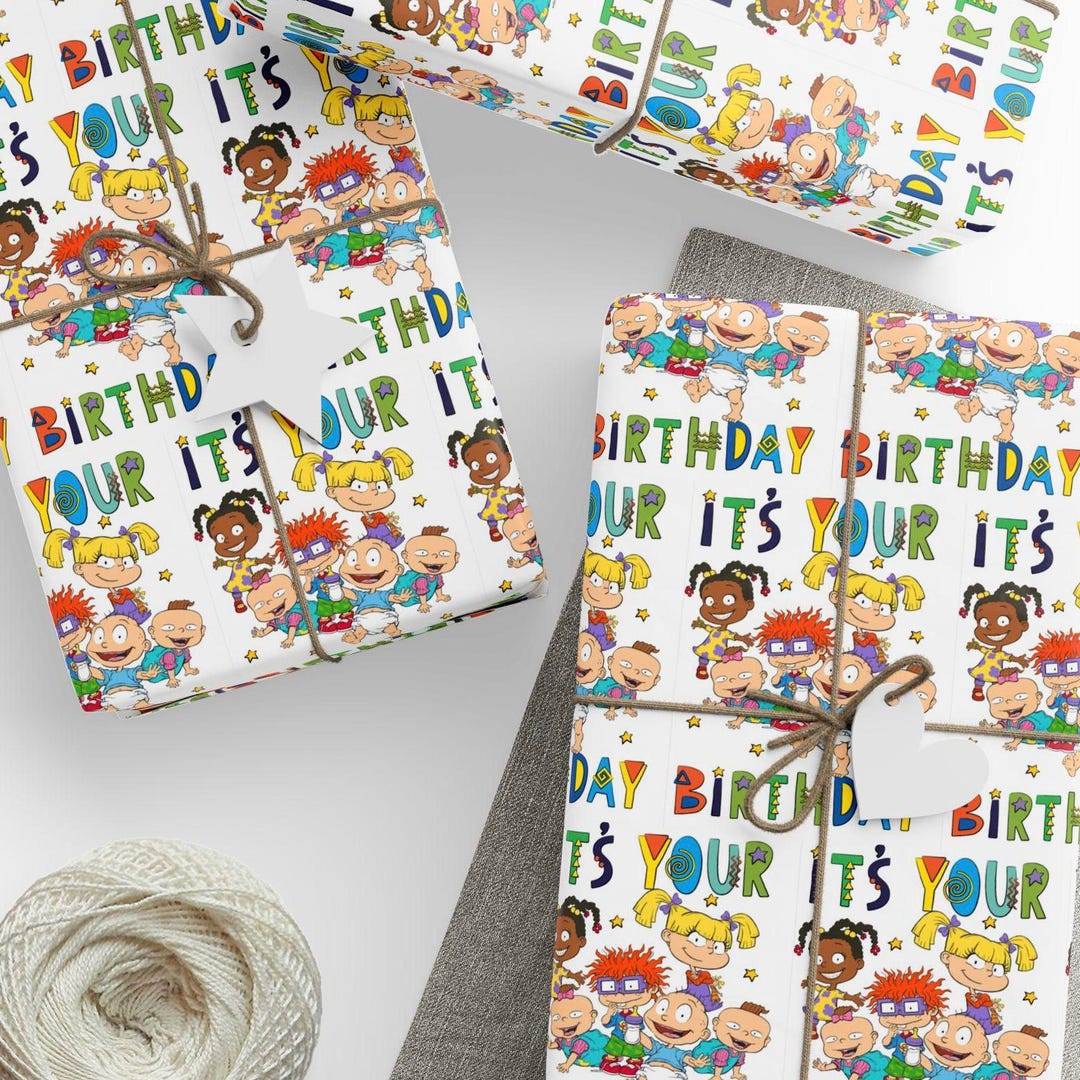 Wrapping Papers, Rugrats Nickelodeon Gift Wrap for Birthday Parties ...