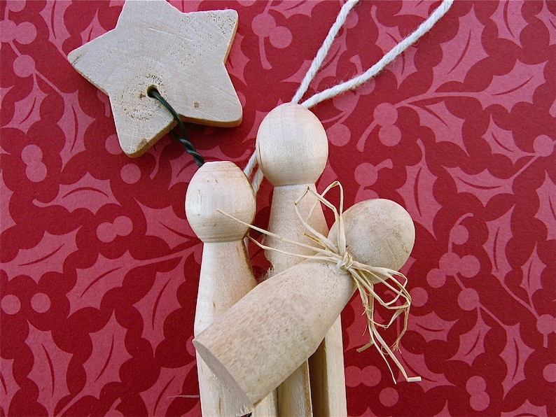 Clothespin Nativity Ornament - Etsy