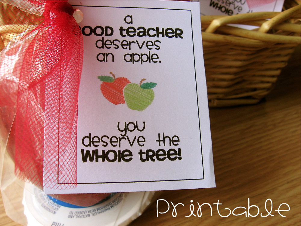 Printable PDF Apple for the Teacher Tag Teacher - Etsy UK
