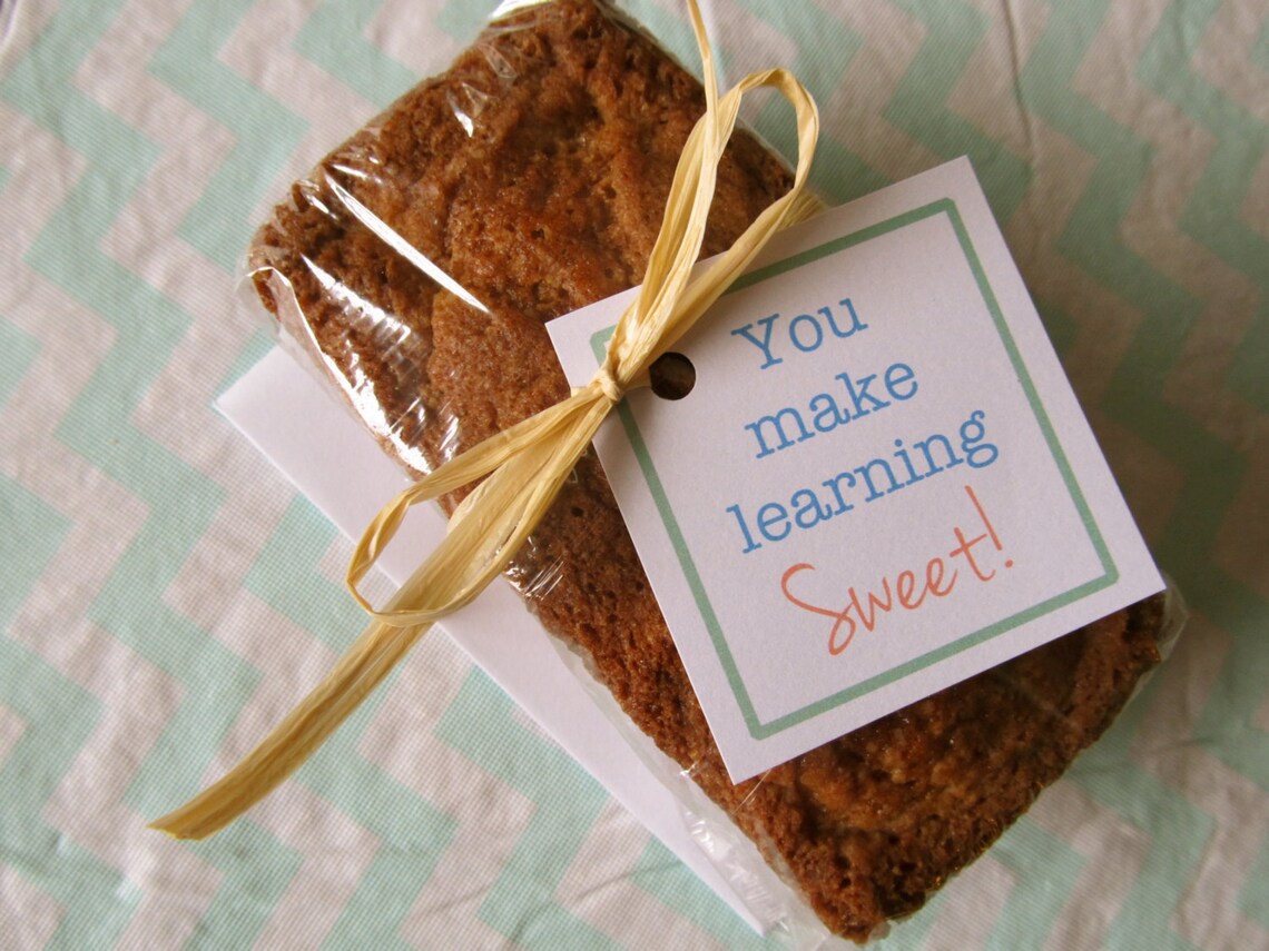 Printable PDF You Make Learning Sweet tag Teacher | Etsy