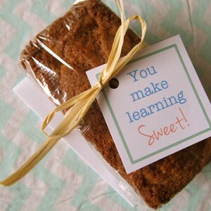 Printable- PDF- You Make Learning Sweet Tag - Teacher Appreciation Idea ...