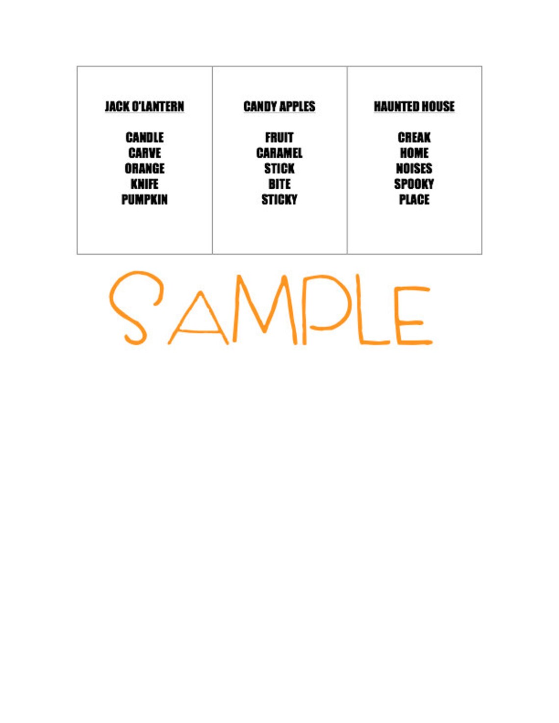 Printable- PDF- Halloween Taboo- Fun Party Game for Kids, Teens, and ...