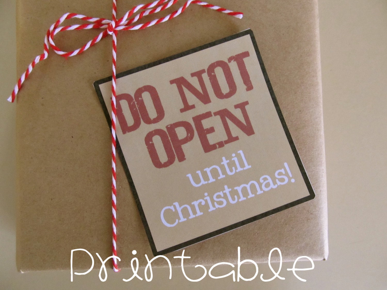 Printable PDF Do Not Open Until Christmas Christmas Package Gift Tag - Etsy