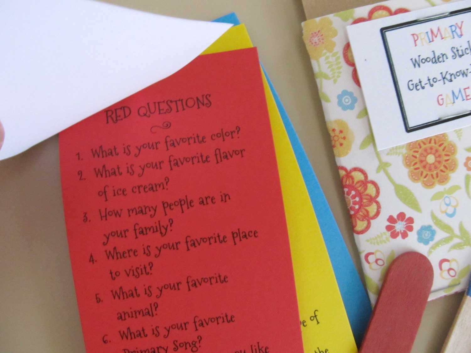 Printable PDF LDS Primary Wooden Stick Game Get-to-know-you Activity ...