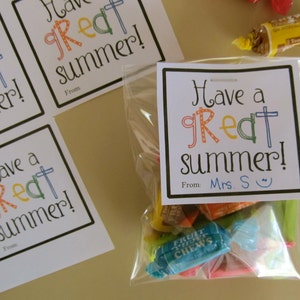 Printable- PDF- Have a Great Summer Gift Tag- End of School, Summer ...