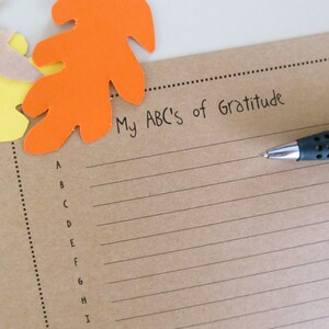 Printable- PDF- Abc's of Gratitude- Thanksgiving Activity Idea - Etsy