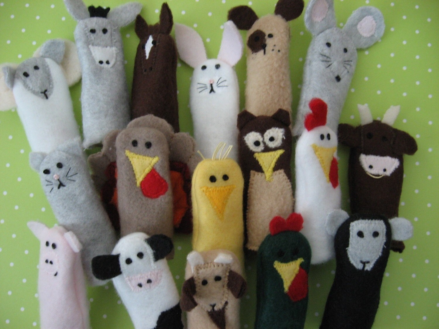 PATTERN-PDF Barnyard Buddies Furry Fingers Finger Puppets - Etsy