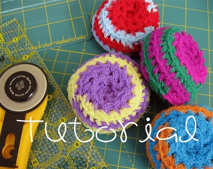NEW TUTORIAL PDF Crocheted Nylon Net Scrubbies - Etsy
