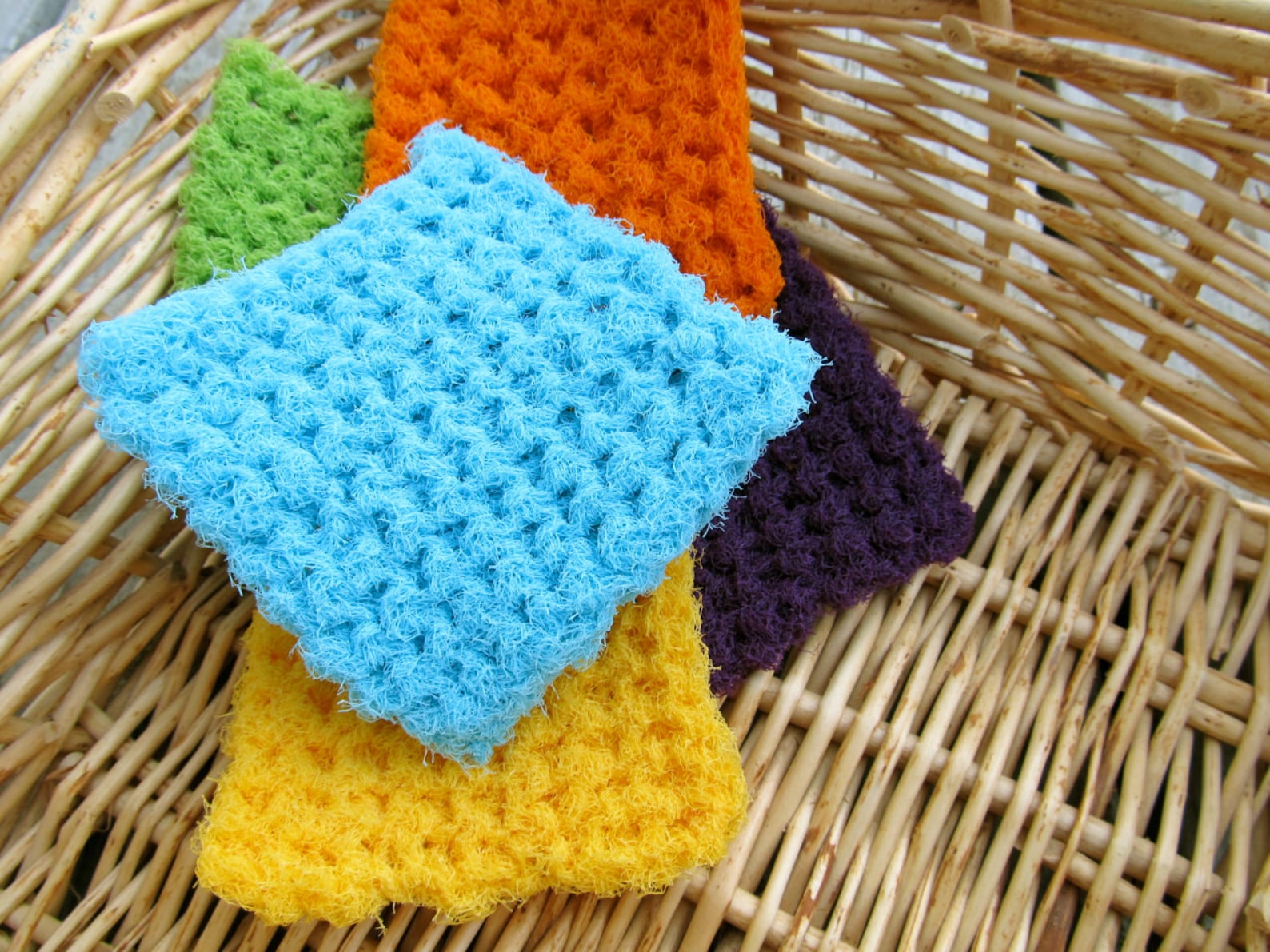 Tutorial- PDF- Scrub 'n Scour Pad- Nylon Net Scrubber- Crochet - Etsy