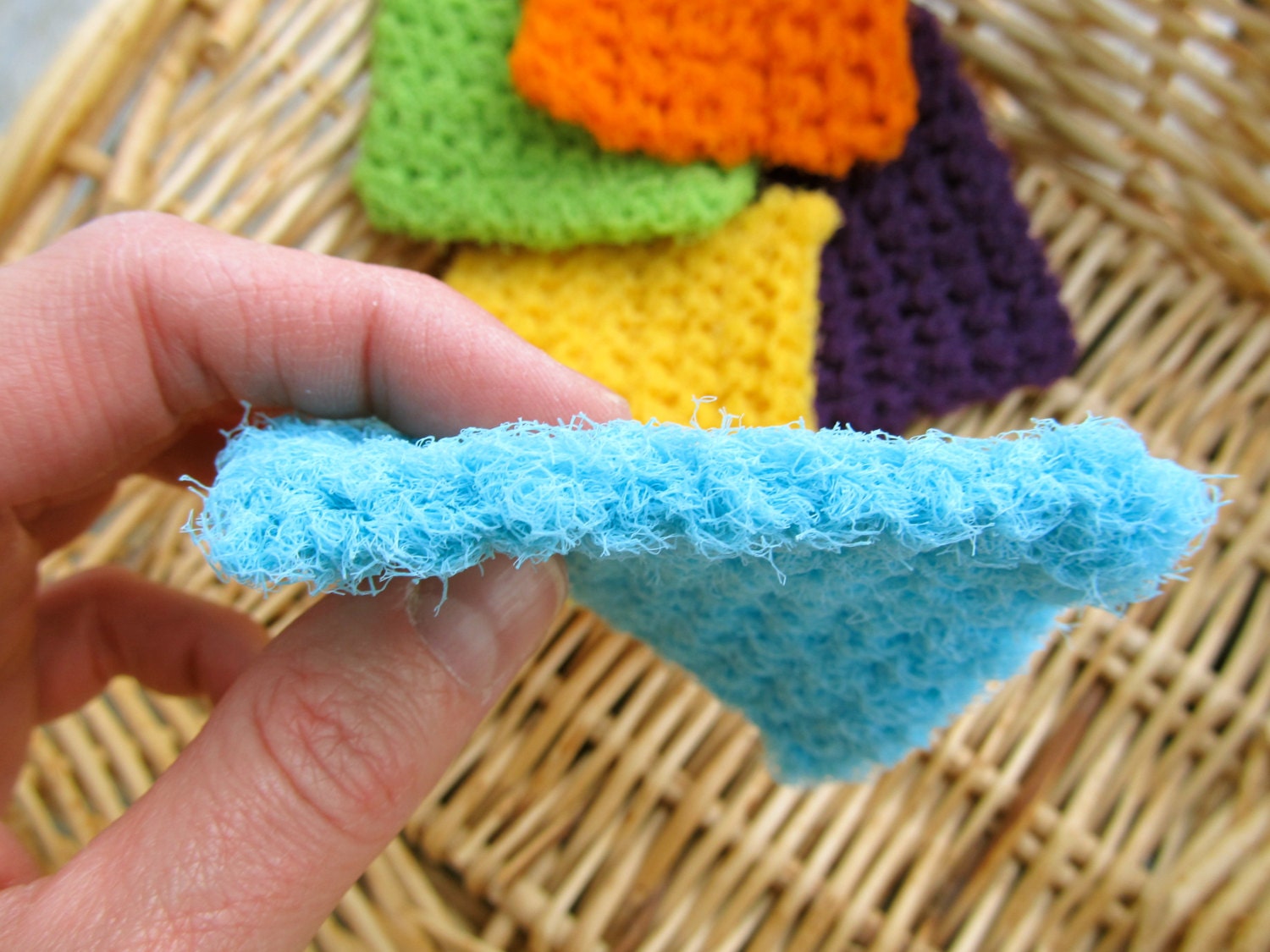 Tutorial- PDF- Scrub 'n Scour Pad- Nylon Net Scrubber- Crochet - Etsy