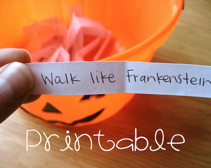 Printable PDF Halloween Charades Party Game Idea - Etsy
