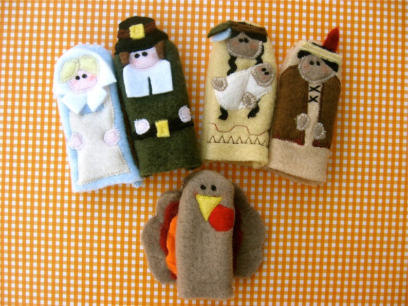 PATTERN-PDF Thanksgiving Friends Furry Fingers Finger - Etsy