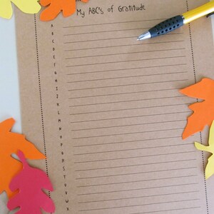 Printable- PDF- Abc's of Gratitude- Thanksgiving Activity Idea - Etsy