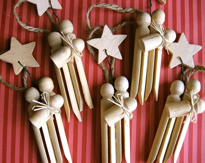 Set of 3- Clothespin Nativity Ornaments - Etsy
