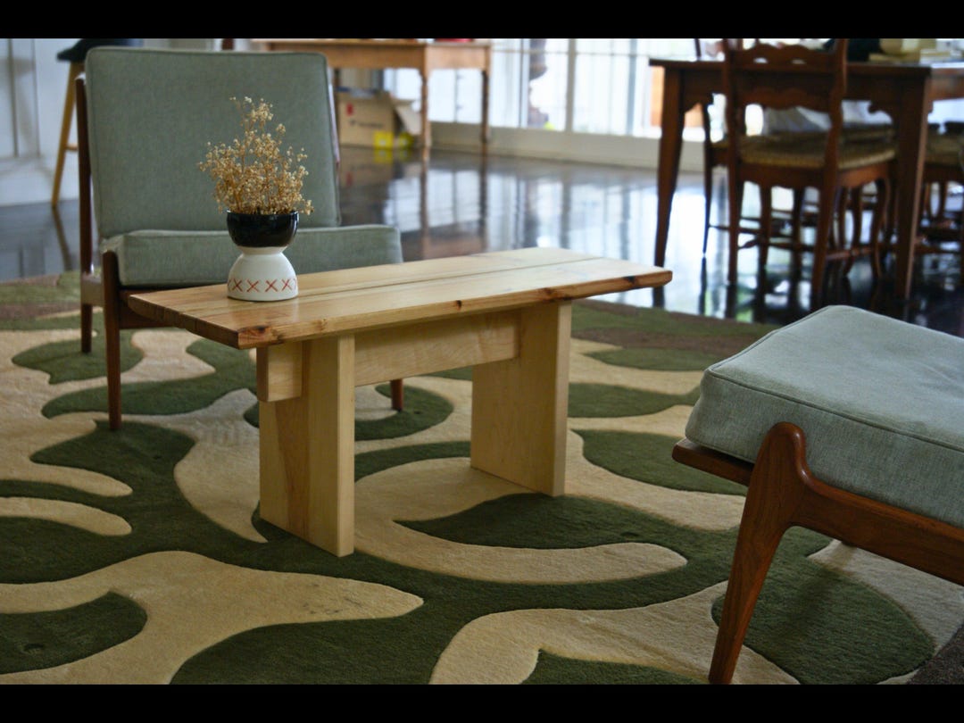 Split Top Coffee Table/japanese Coffee Table/traditional Joinery Coffee ...