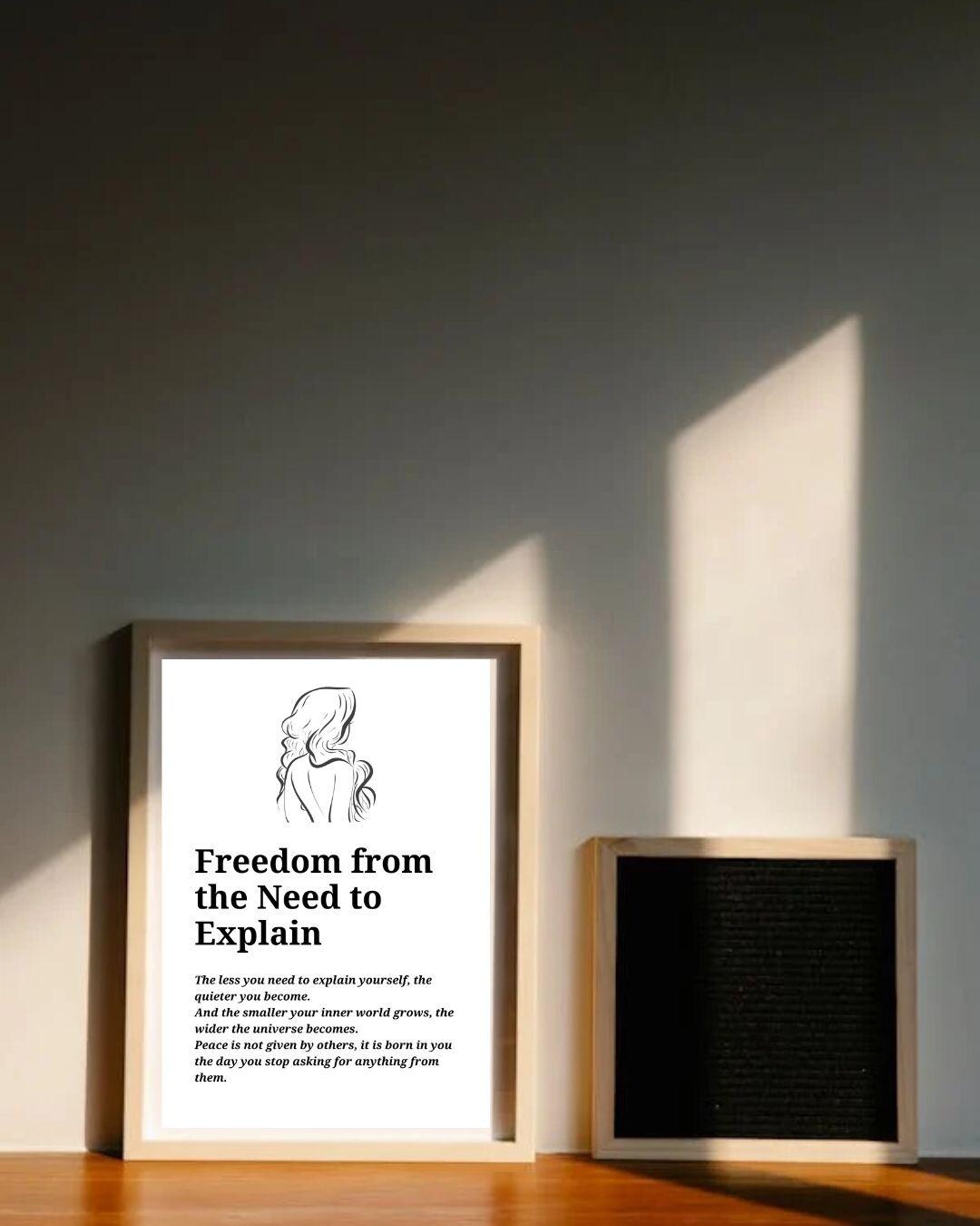 English Calligraphy Wall Art | Inner Peace & Mindfulness Quote ...